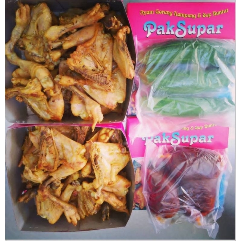 Jual Ayam Goreng Pak Supar kemasan Vakum mitra snack | Shopee Indonesia