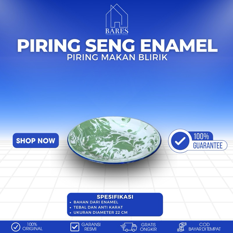 Jual Piring Jadul Diameter 22cm Piring Enamel Motif Blirik | Shopee ...