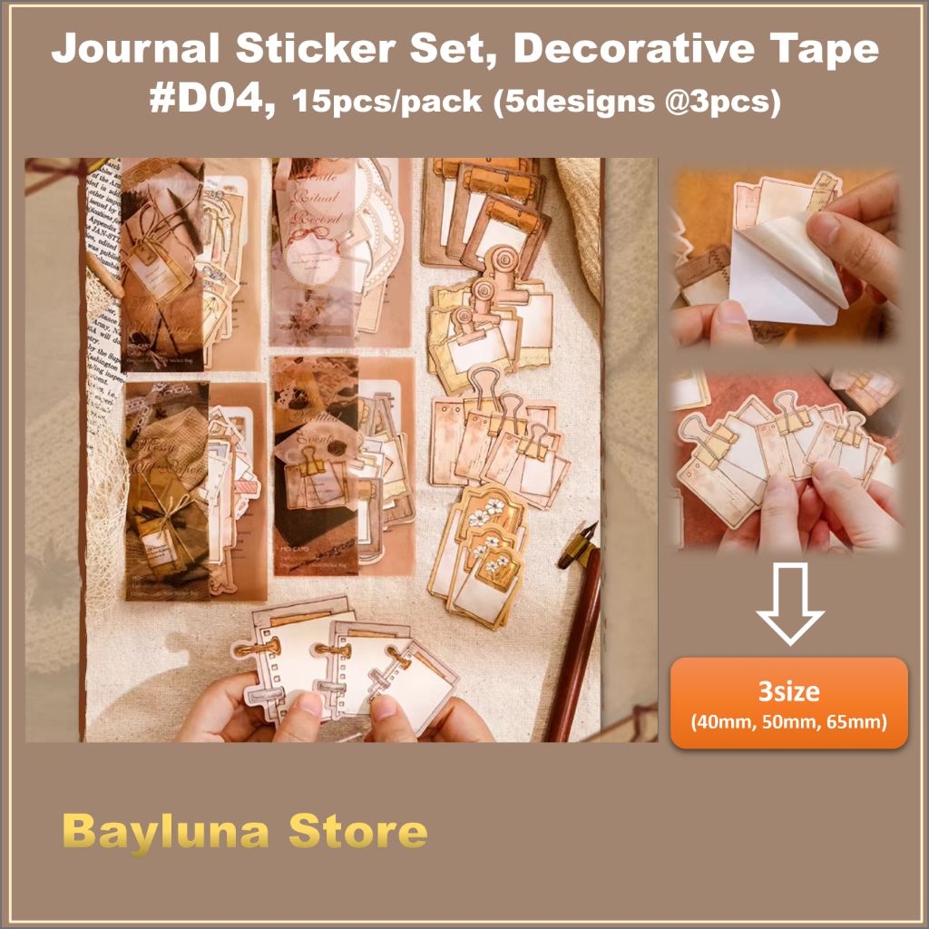 Jual BYL Journal Sticker Set DIY Journal Stickers Washi Sticker Paper ...