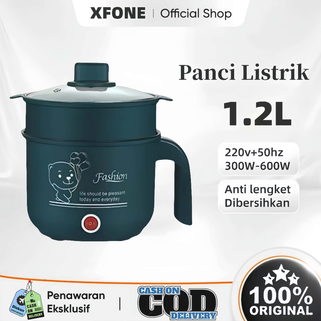 Jual XFONE Panci Listrik Multifungsi Berbagai pilihan warna 0.8L ...