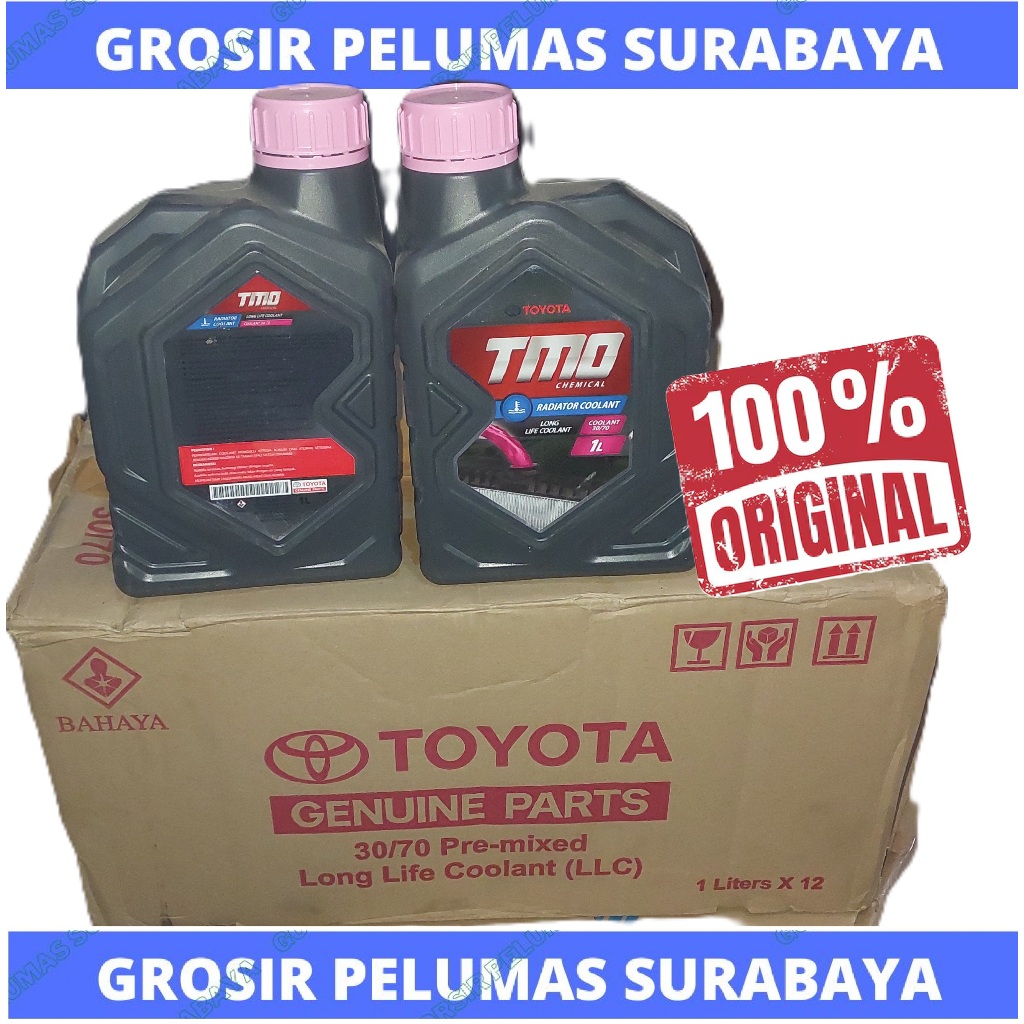 Jual Original Toyota TMO Air Radiator Long Life Coolant Botol 1 Liter 1LTR TMO long Life Coolant ...