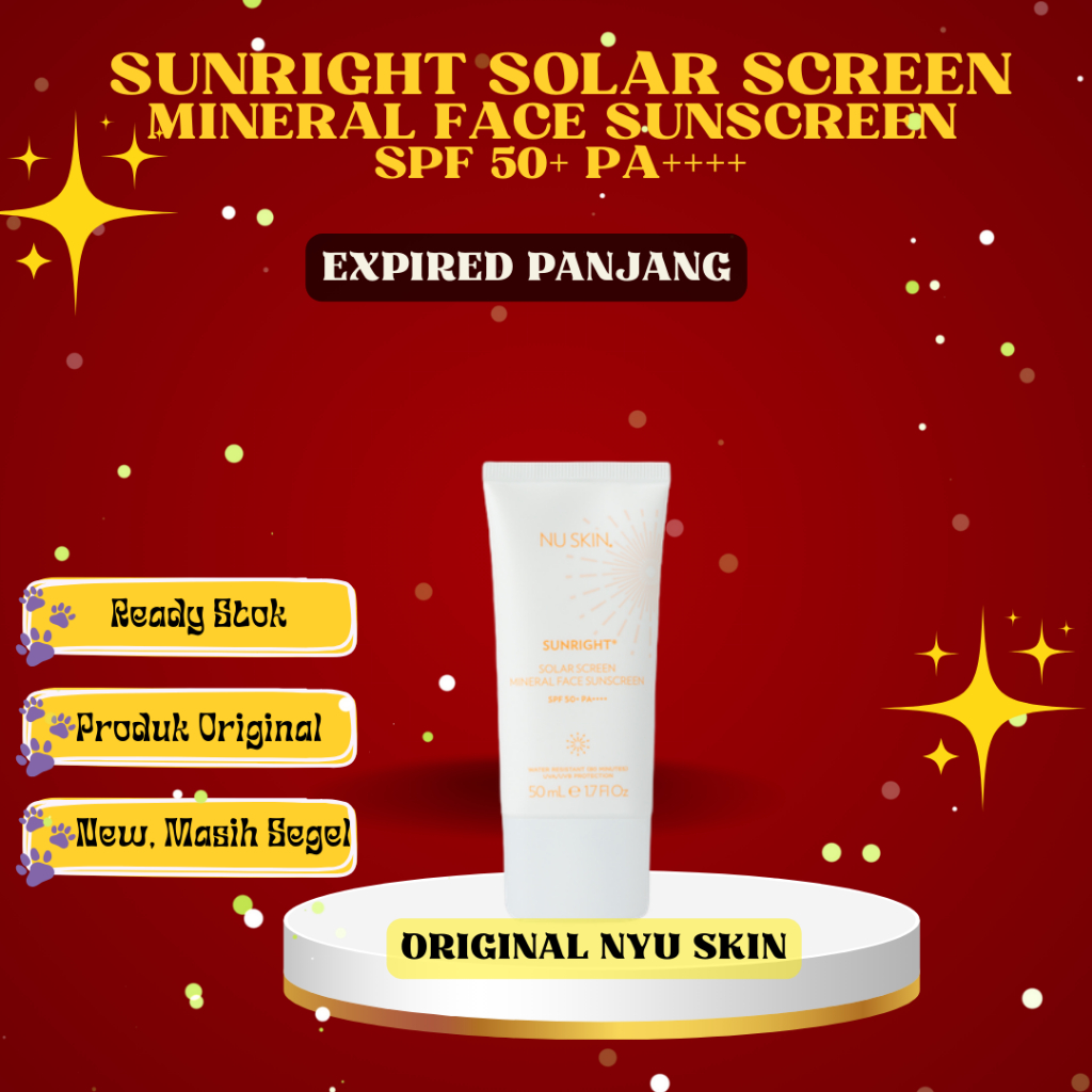 Jual Sunblock Wajah Sunright Solar Screen Mineral Face Sunscreen SPF 50 ...