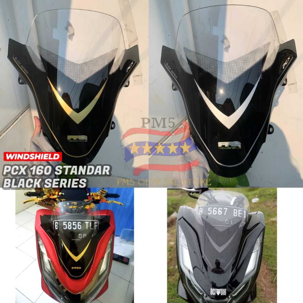 Jual VISOR WINDSHIELD PCX 160 STANDAR MODEL BLACK SERIES WINDSHIELD ...