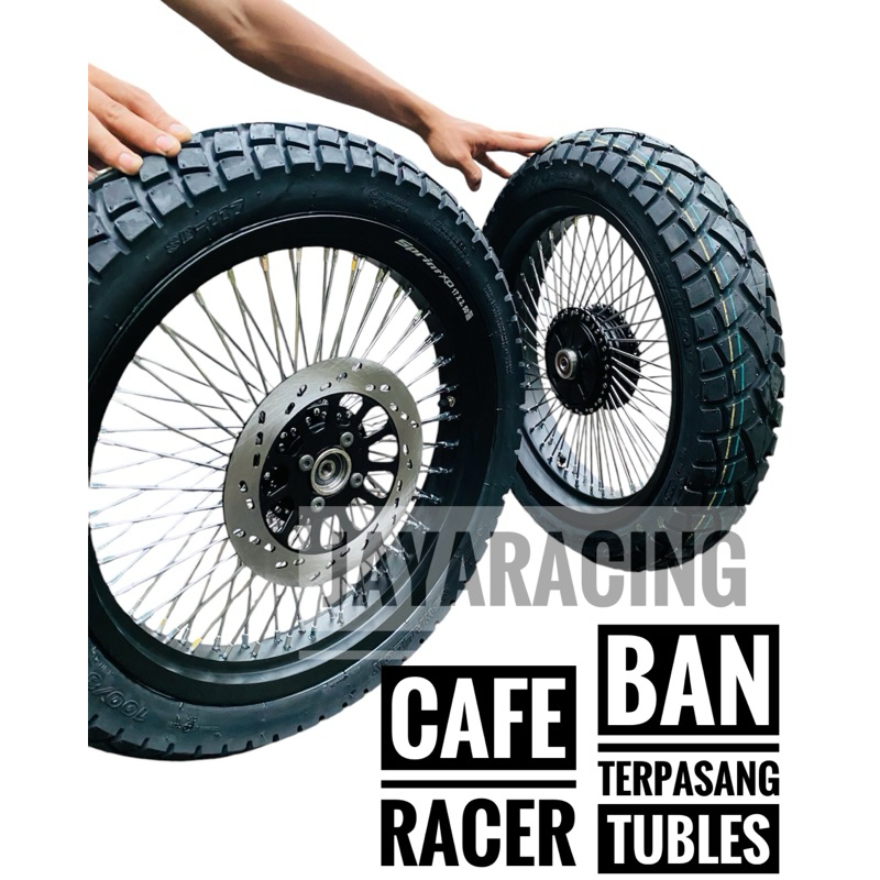 Jual VELG SET CAFE RACER W175 RING 17 350 250 PLUS BAN TUBLES | Shopee ...