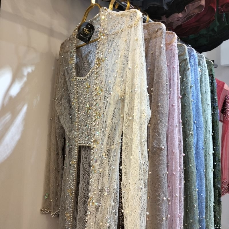 Jual KEBAYA MODEL TILE MOTIF PAYET,MUTIARA(TANPA FURING) | Shopee Indonesia