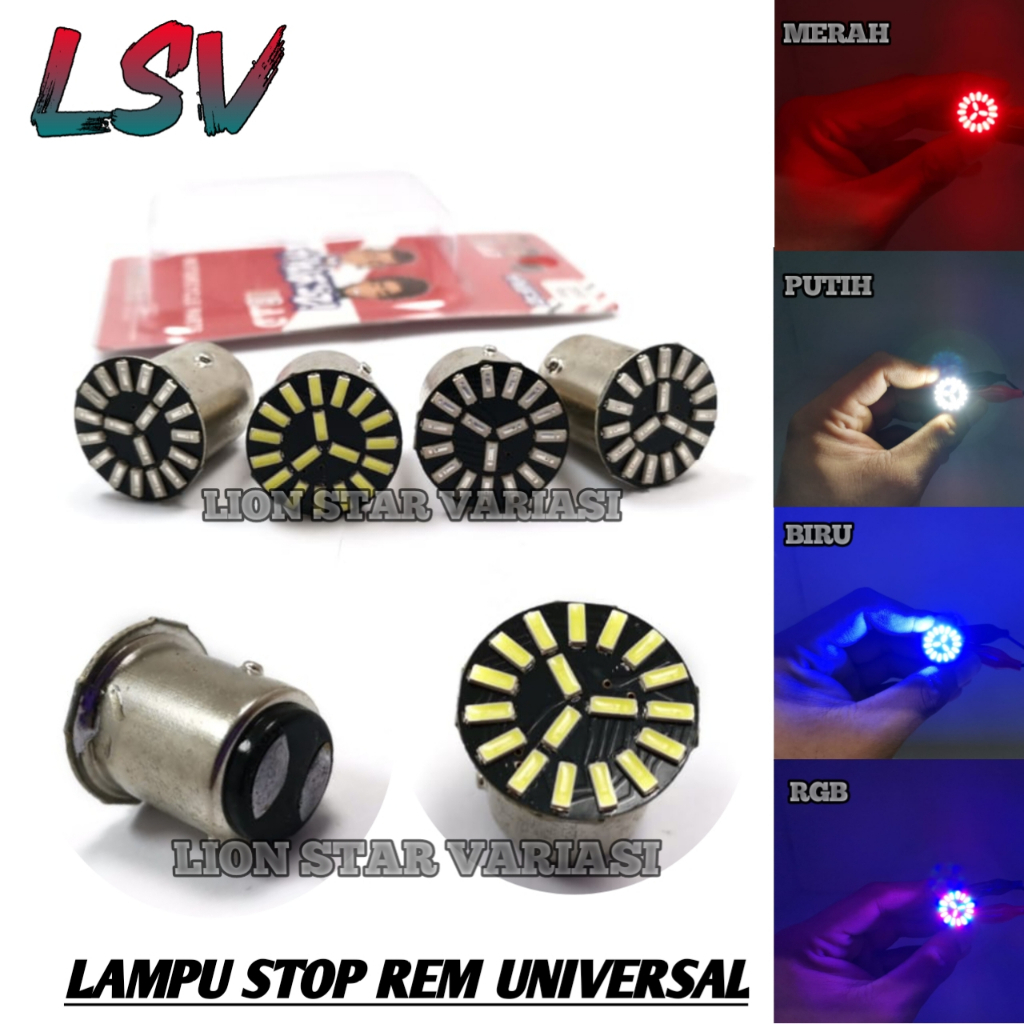 Jual Lampu Stop Rem Belakang 18 Mata LED Gepeng 2 Mode Running Kedip ...