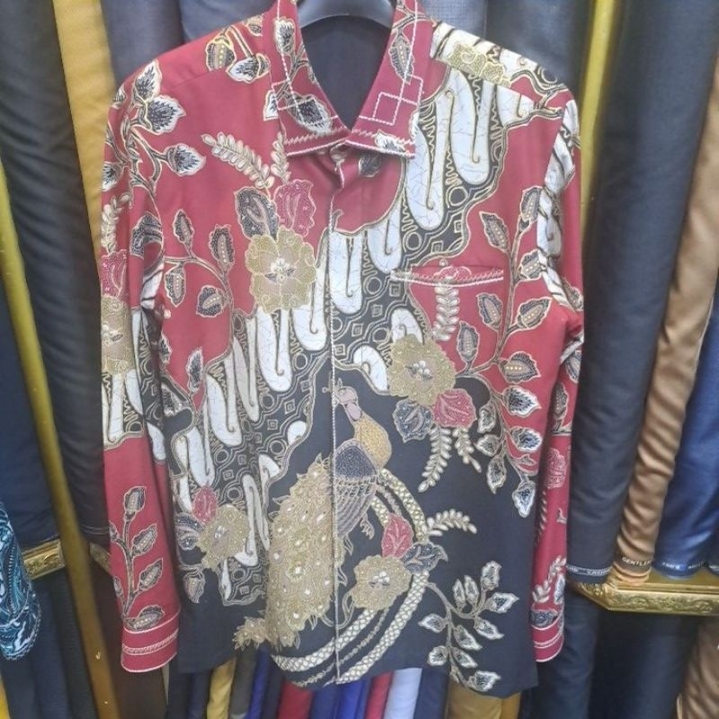 Jual Batik Tulis Prada Lengan Panjang , Batik Tulis , Batik Prada ...