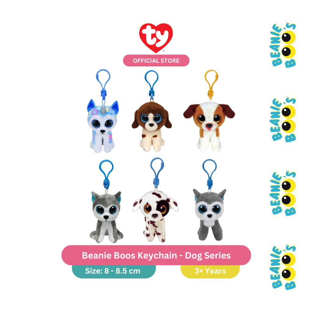 Jual TY Beanie Boos Dog Keychain - Gantungan Kunci Boneka Karakter ...