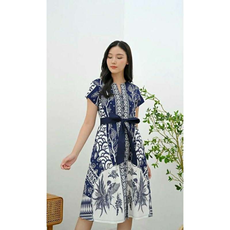 Jual Batik Stretch Navy | Shopee Indonesia