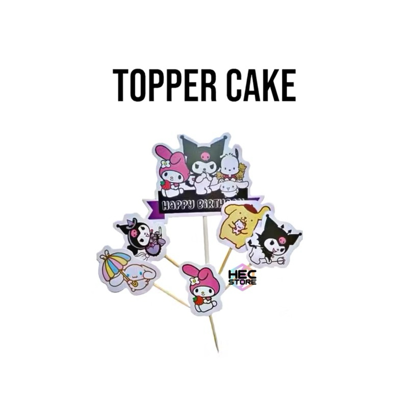 Jual TOPPER CAKE KARAKTER KUROMI | HIASAN KUE | TOPPER ULANG TAHUN ...