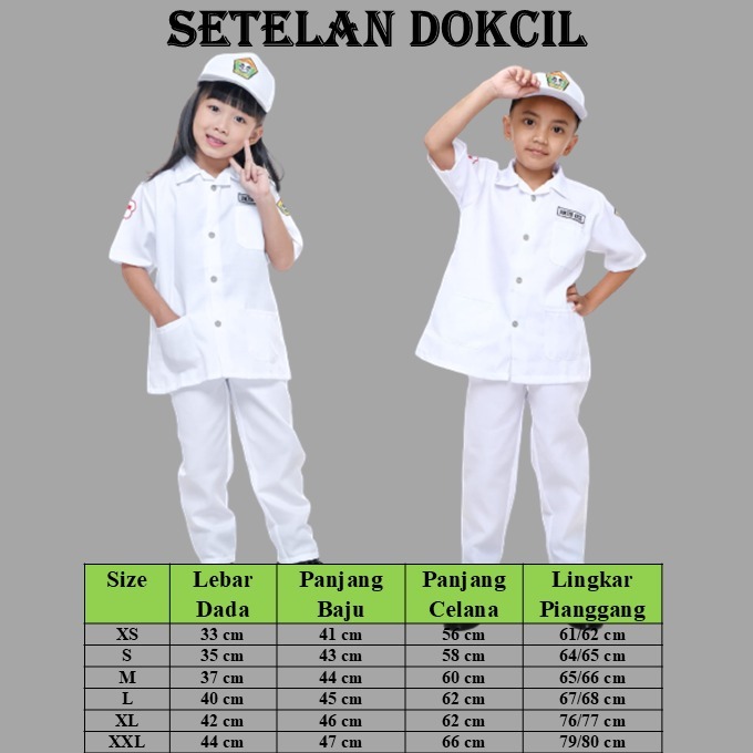 Jual [COD] Baju Profesi Dokter Cilik DOKCIL Kostum Karnaval Anak TK SD ...