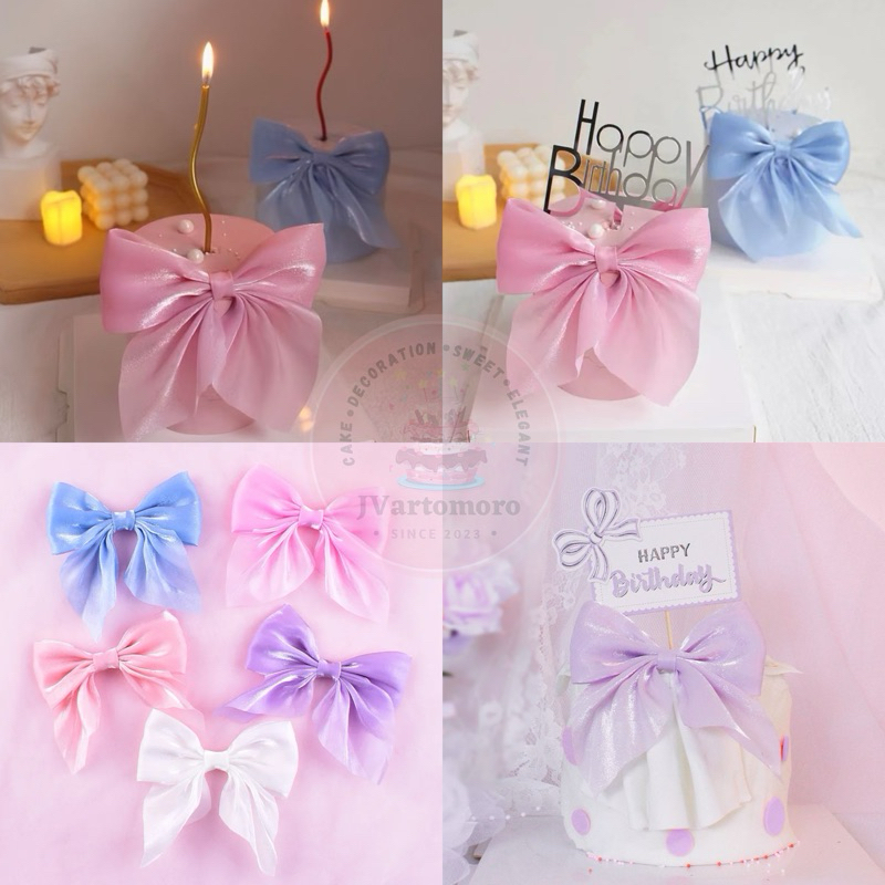 Jual Cake Topper Pita Ribbon Cantik Hiasan Kue | Shopee Indonesia