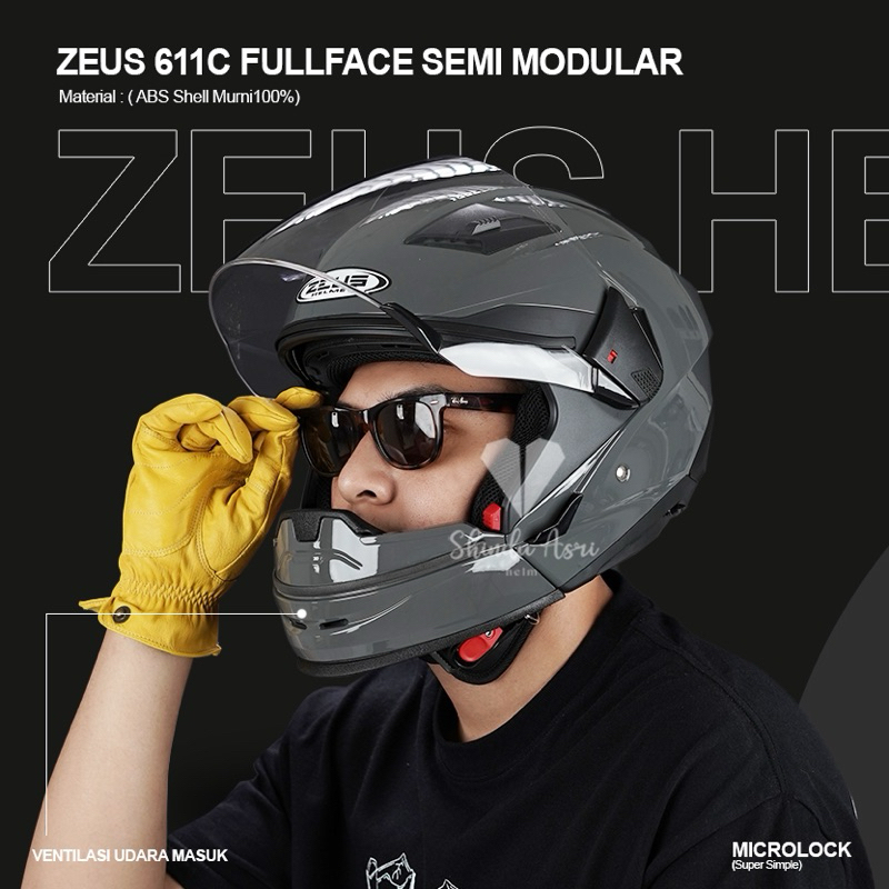 Jual HELM ZEUS 611C Modular | Shopee Indonesia