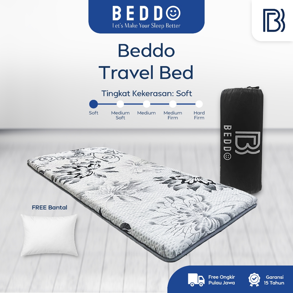 Jual Beddo Travel Bed (Kasur Gulung Bonus bantal dan Tas) | Shopee Indonesia