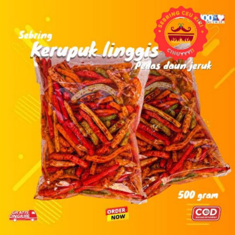 Jual Seblak Kerupuk Beton Extra Pedas Daun Jeruk Isi 1kg 250 gr 500gr ...
