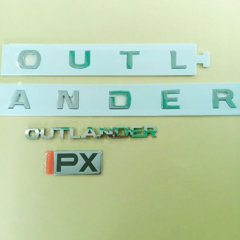 Jual Emblem logo OUTLANDER PX mitsubishi ukuran original pintu bagasi ...