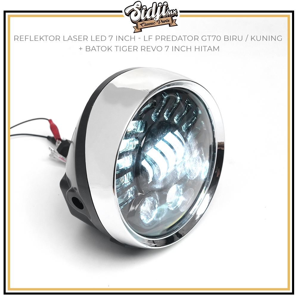 Jual Paket Reflektor Predator 19 LED Putih Kuning Plus Batok Tiger Revo ...