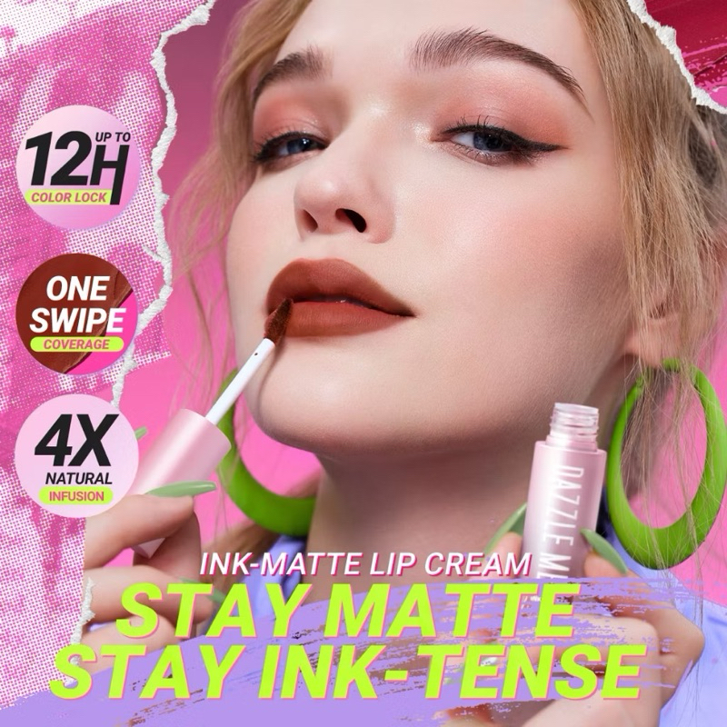 Jual Dazzle me Stay Matte Ink-Tense Lip Creamn | Shopee Indonesia