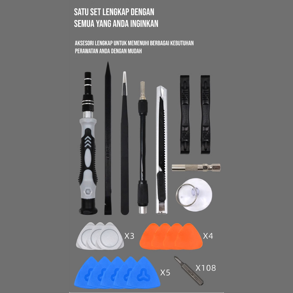 Jual CUTA Obeng Set 132 In 1 Obeng Magnetic Hp Laptop Macbook Komputer ...