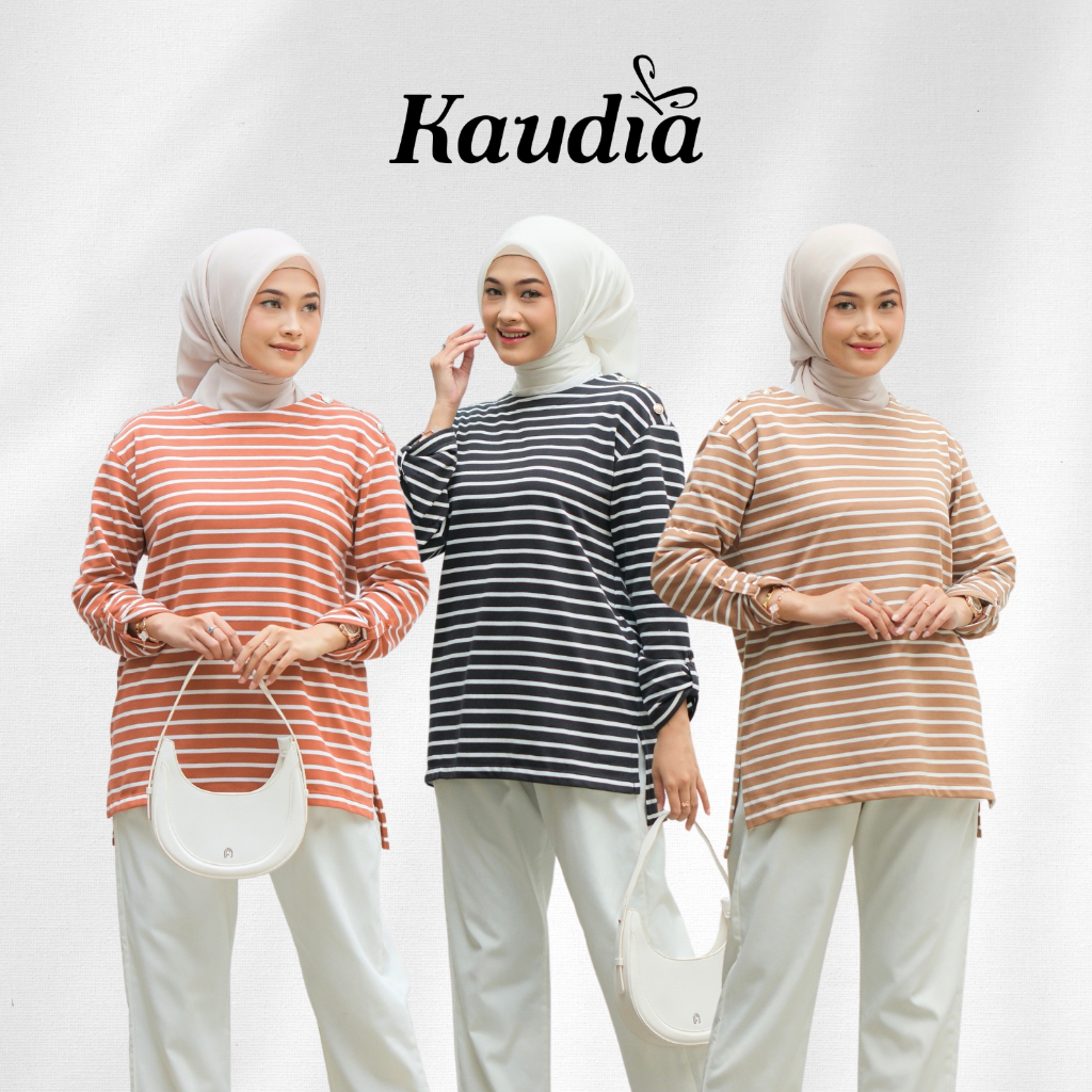 Jual Zoya Kaos Wanita Stripe Lengan Panjang Garis Jumbo KL-31 Muslimah ...