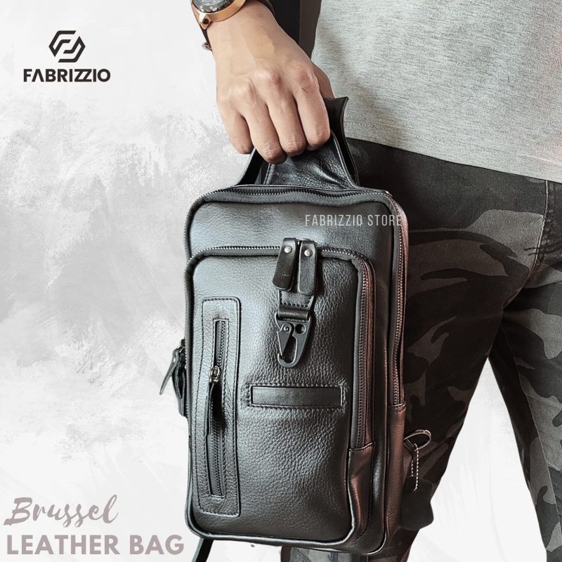 Jual tas pria muat tablet 12 inch kulit sapi asli-Brussel | Shopee ...