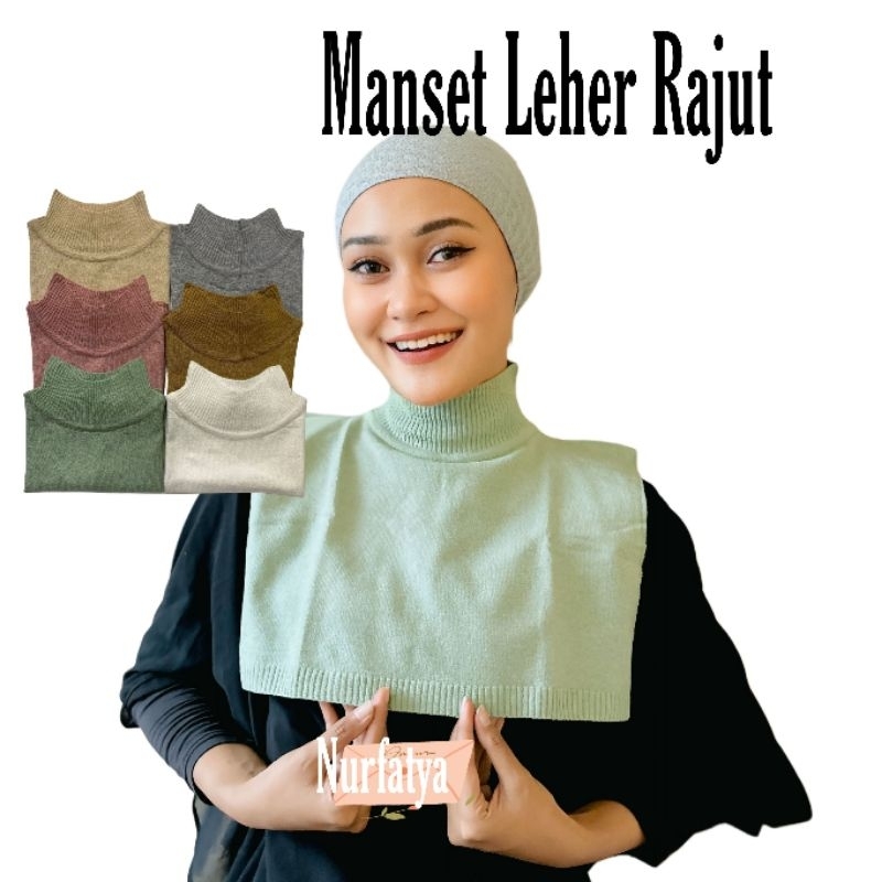 Jual Manset Leher Rajut Penutup Dada Inner Leher Rajut Premium | Shopee ...