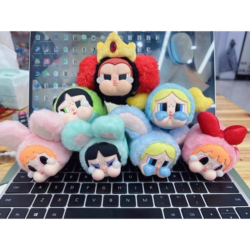 Jual LABUBU Crybaby x Crybaby Powerpuff girls vinyil pendant keychain ...