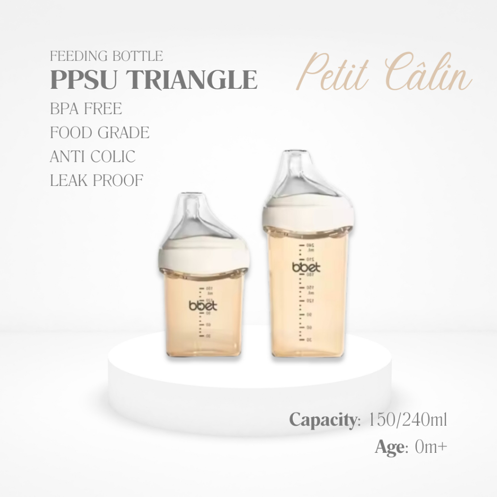 Jual PETIT CALIN Botol Susu Bayi Triangle PPSU Anti Colic 150ml 240ml | Shopee Indonesia