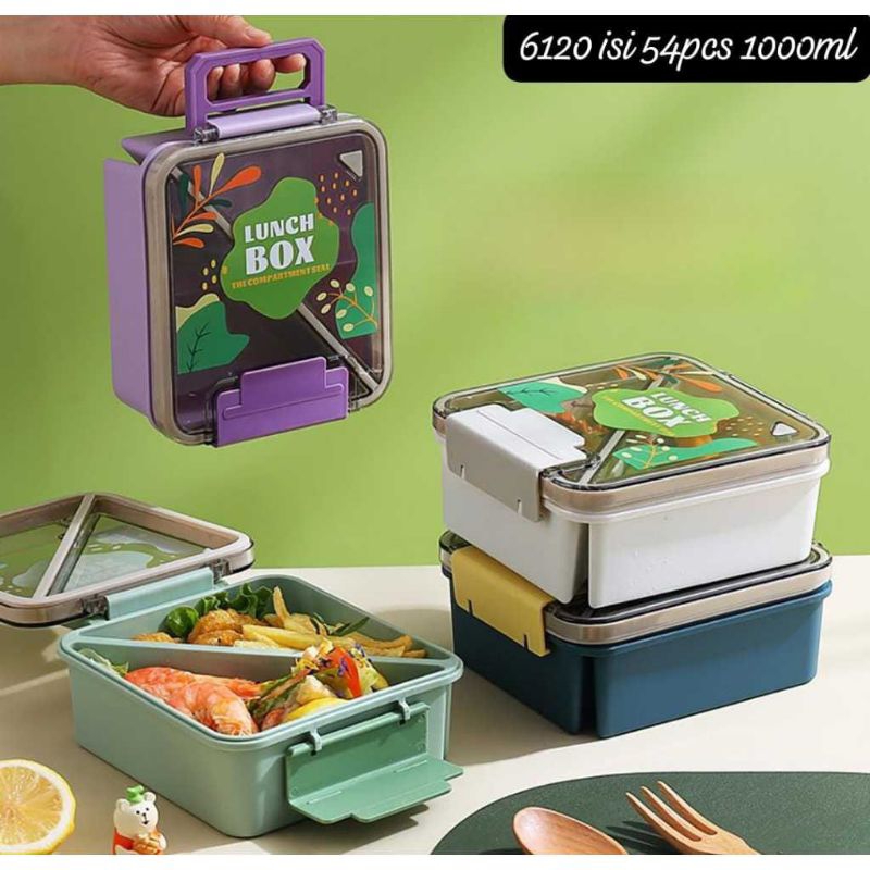 Jual Lunch Box KOTAK Kotak Makan Bekal ANTI TUMPAH BPA FREE | Shopee Indonesia