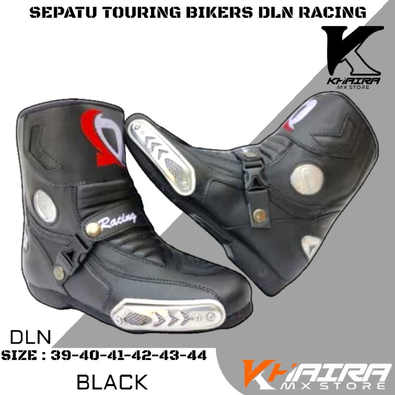 Jual Sepatu Motor Touring Pria Bikers boots sliding DLN Racing | Shopee ...