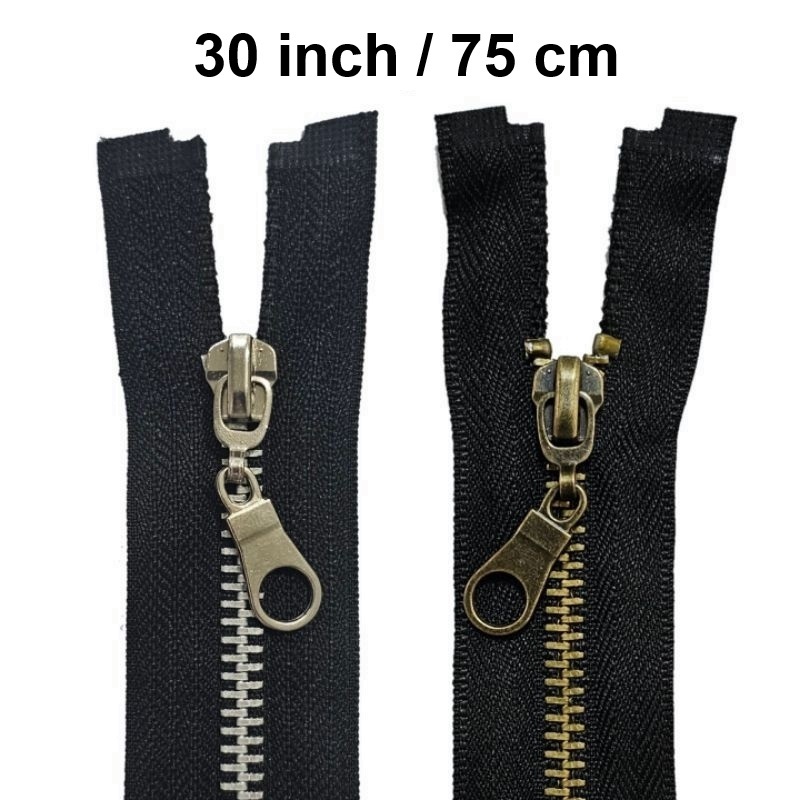 Jual Resleting Jaket Gigi Besi ATG/Nikel 30 inch/75 cm @5 Lusin Ritsleting Gigi Aluminium Metal ...