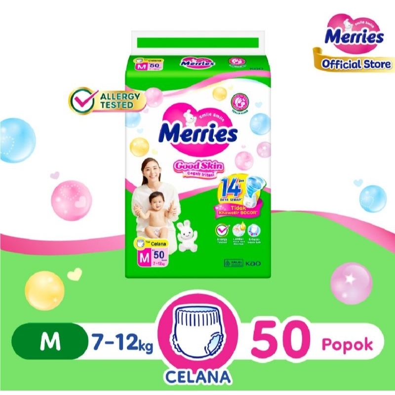 Jual Merries ukuran M isi 50 // Merries M50 | Shopee Indonesia