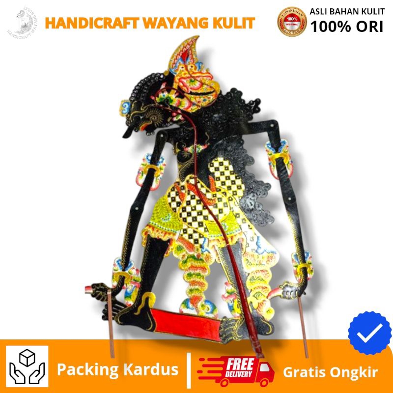 Jual Wayang Kulit Asli JAGALABILAWA Hitam Alusan Ukuran 60cm Standar Dalang | Shopee Indonesia