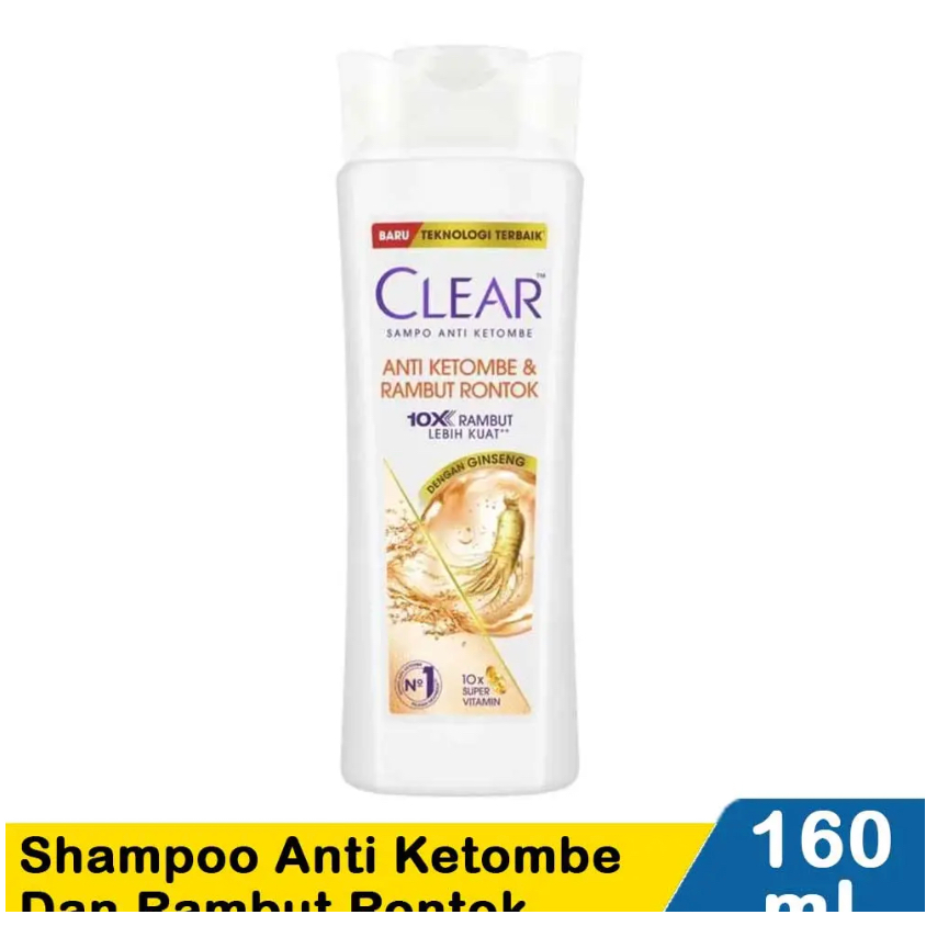 Jual Clear Shampoo Anti Ketombe Dan Rambut Rontok 160 ml | Shopee Indonesia