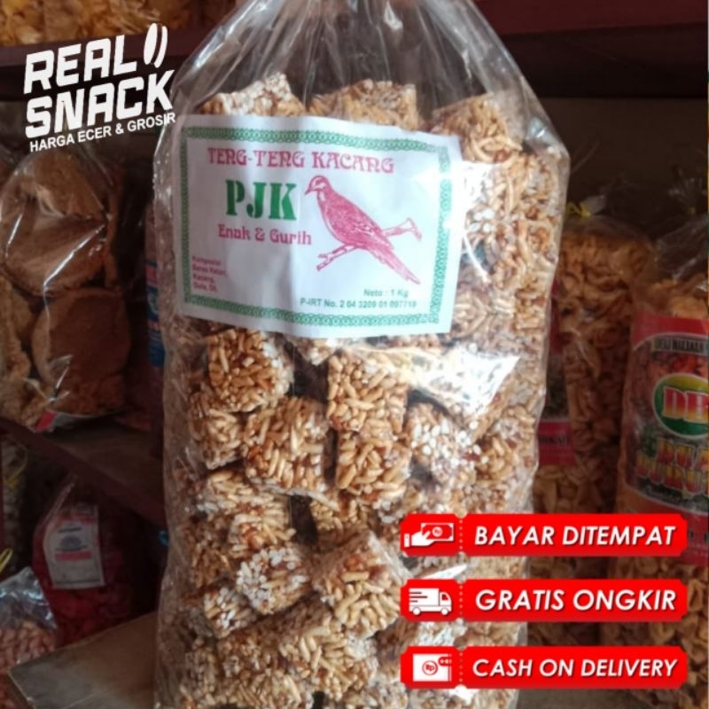 Jual Cemilan Tradisional Jipang Manis Rasa Kacang / Kue Teng Teng 1Bal ...