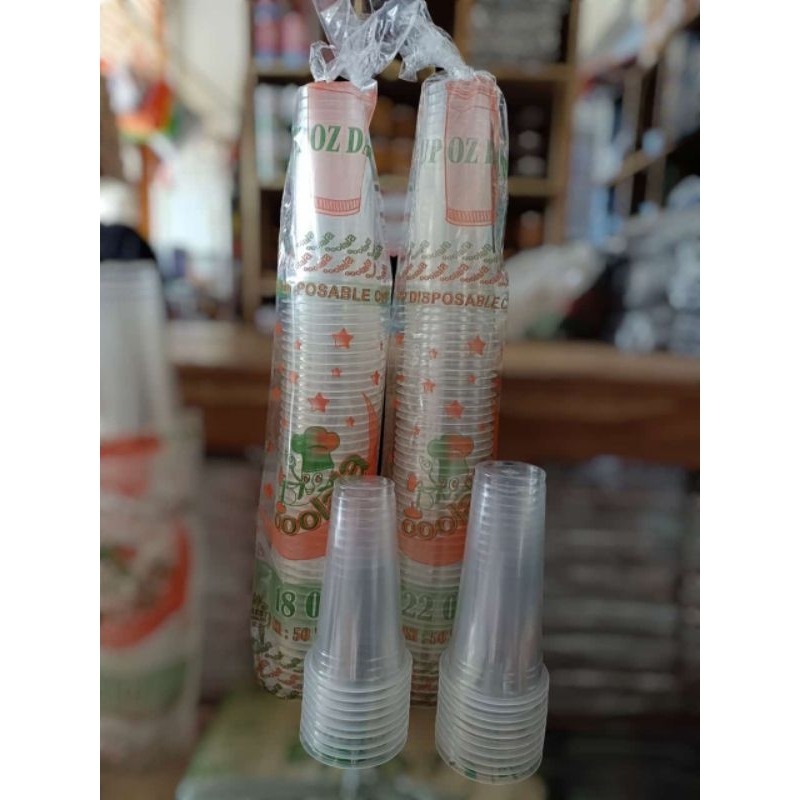 Jual [50 PCS] Cup uk 18 oz dan 22 oz cup gelas plastik es teh murah ...