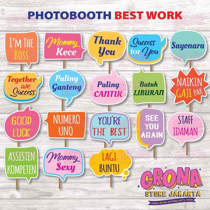 Jual ACC Photobooth Best Work Office / Aksesoris Foto Best Work Office ...