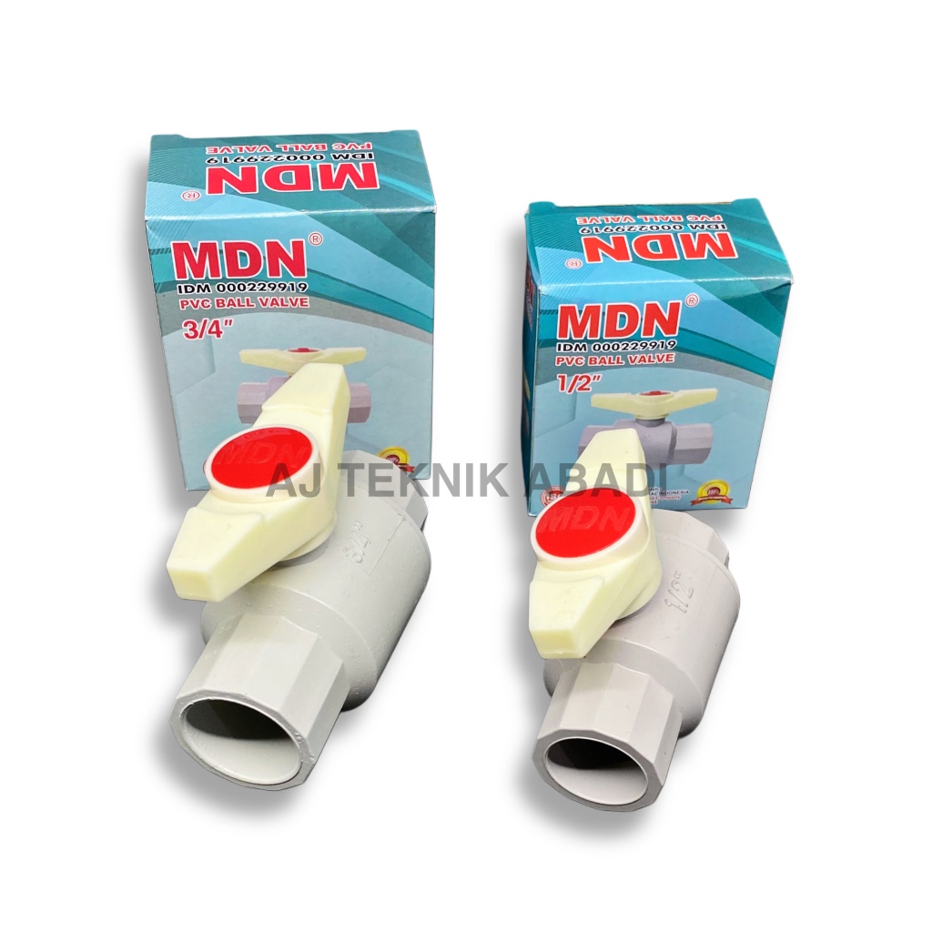 Jual Stop Kran MDN 1/2” atau 3/4” - PVC Ball Valve 502 / Model Taiwan ...