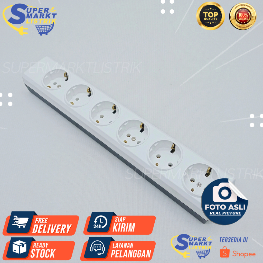 Jual STOP KONTAK OB BROCO 6 LUBANG 15360 | Shopee Indonesia
