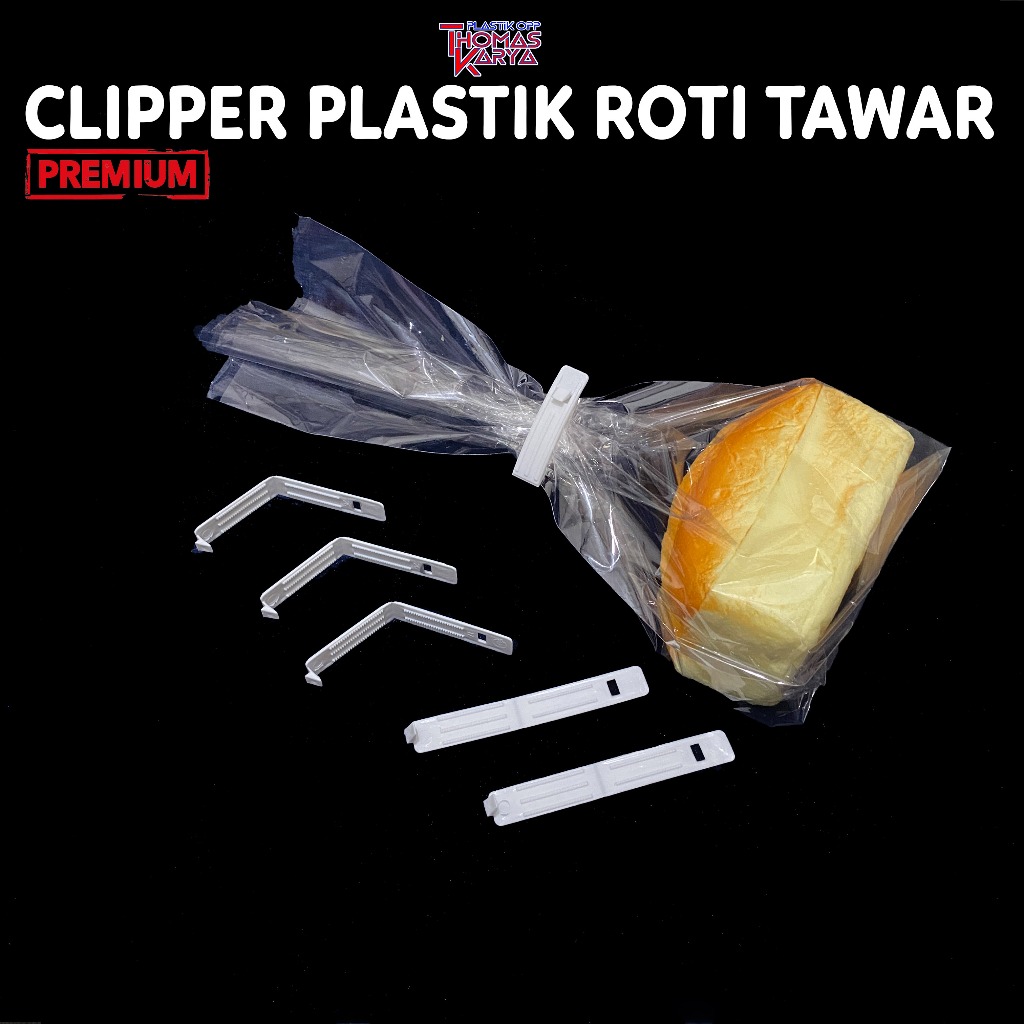 Jual 100pcs Klip Roti Tawar Snack Clipper Plastik | Shopee Indonesia