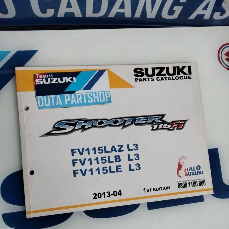 Jual buku katalog motor suzuki shooter smash injeksi original Suzuki ...