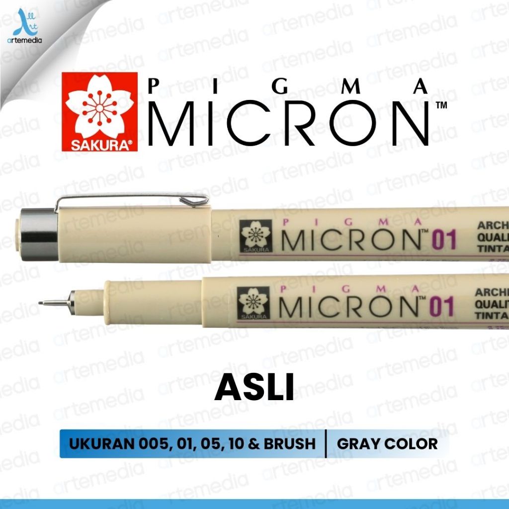 Jual Sakura Pigma Micron Drawing Pen Gray Color Pigment Ink | Shopee Indonesia