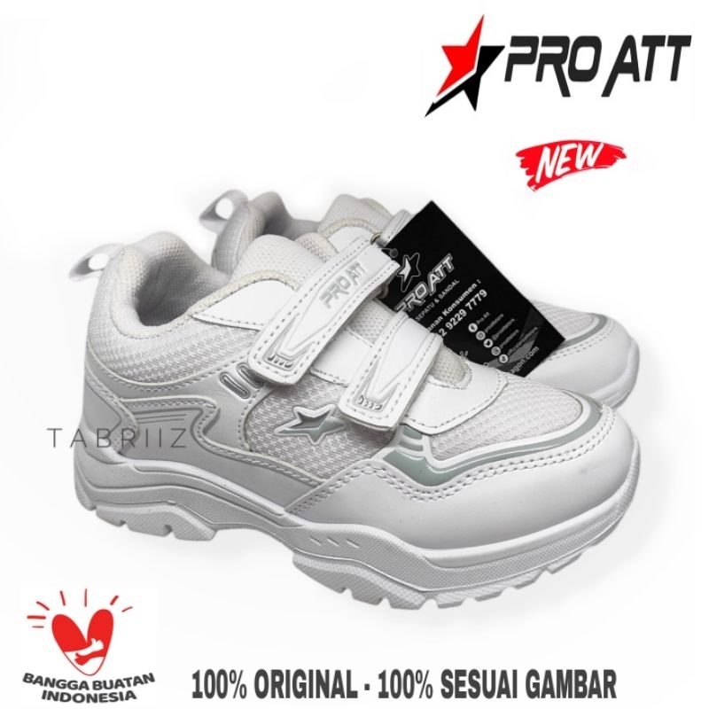 Jual BARU Sepatu PRO ATT Anak PUTIH POLOS Sepatu Anak TK PAUD SD Sepatu ...