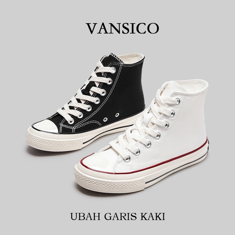 Jual VANSICO Sepatu Canvas Wanita Tinggi Sepatu Sneakers Kanvas Wanita ...