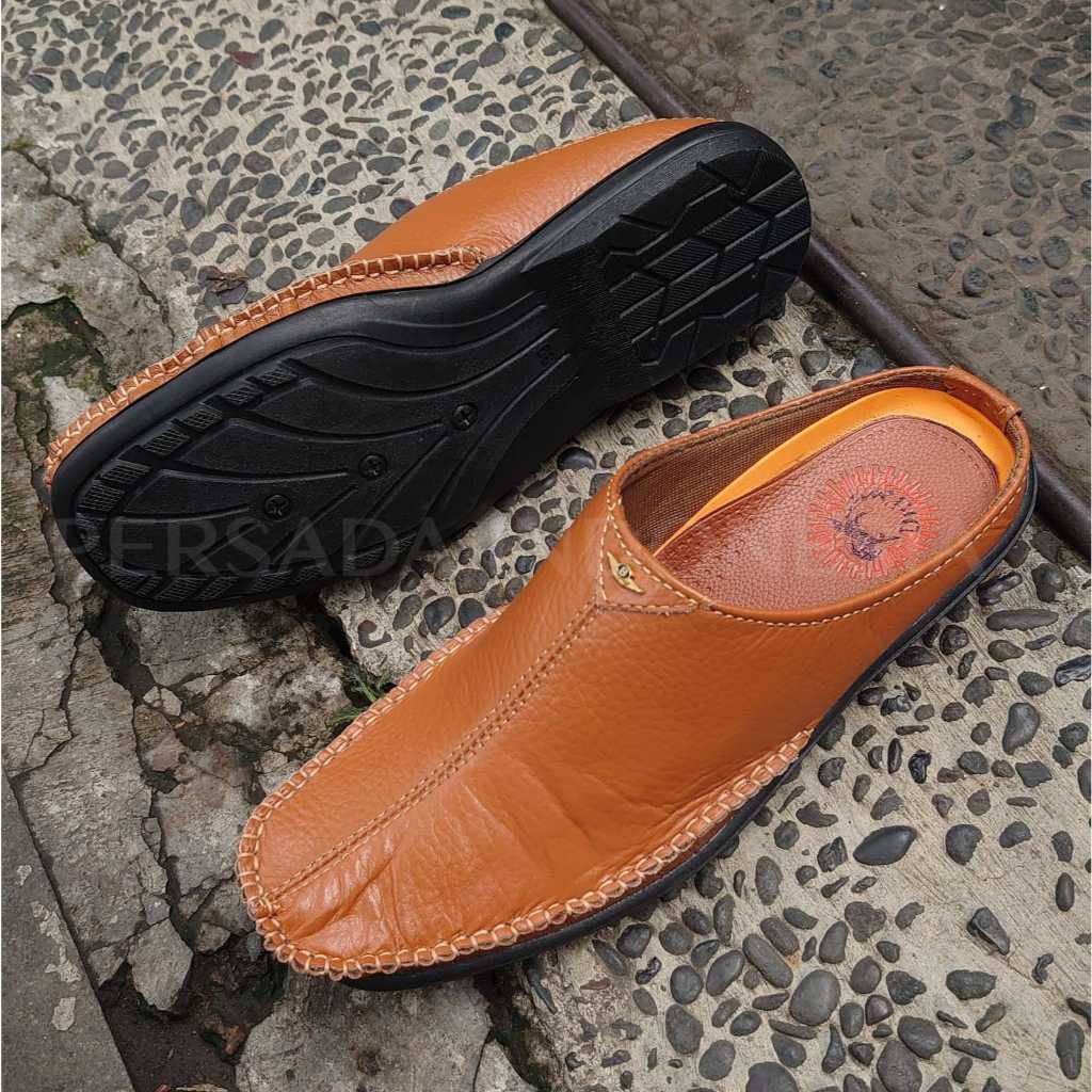 Jual SEPATU SANDAL SELOP KASUAL SEPATU BUSTONG PRIA KULIT SAPI 100% ...