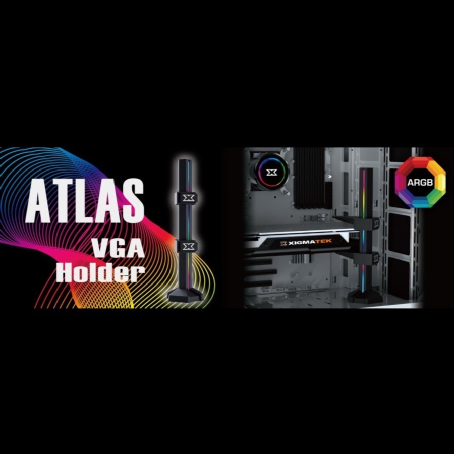 Jual XAGATEK Atlas VGA Stand GPU Universal Graphic Card Holder ARGB ...