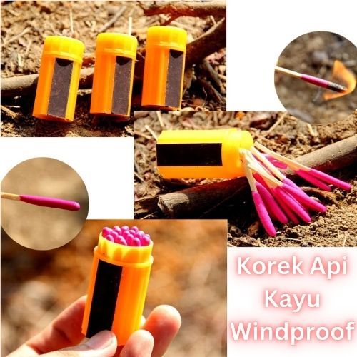 Jual Korek Api Kayu Windproof Waterproof Tahan Air dan Angin Camping ...