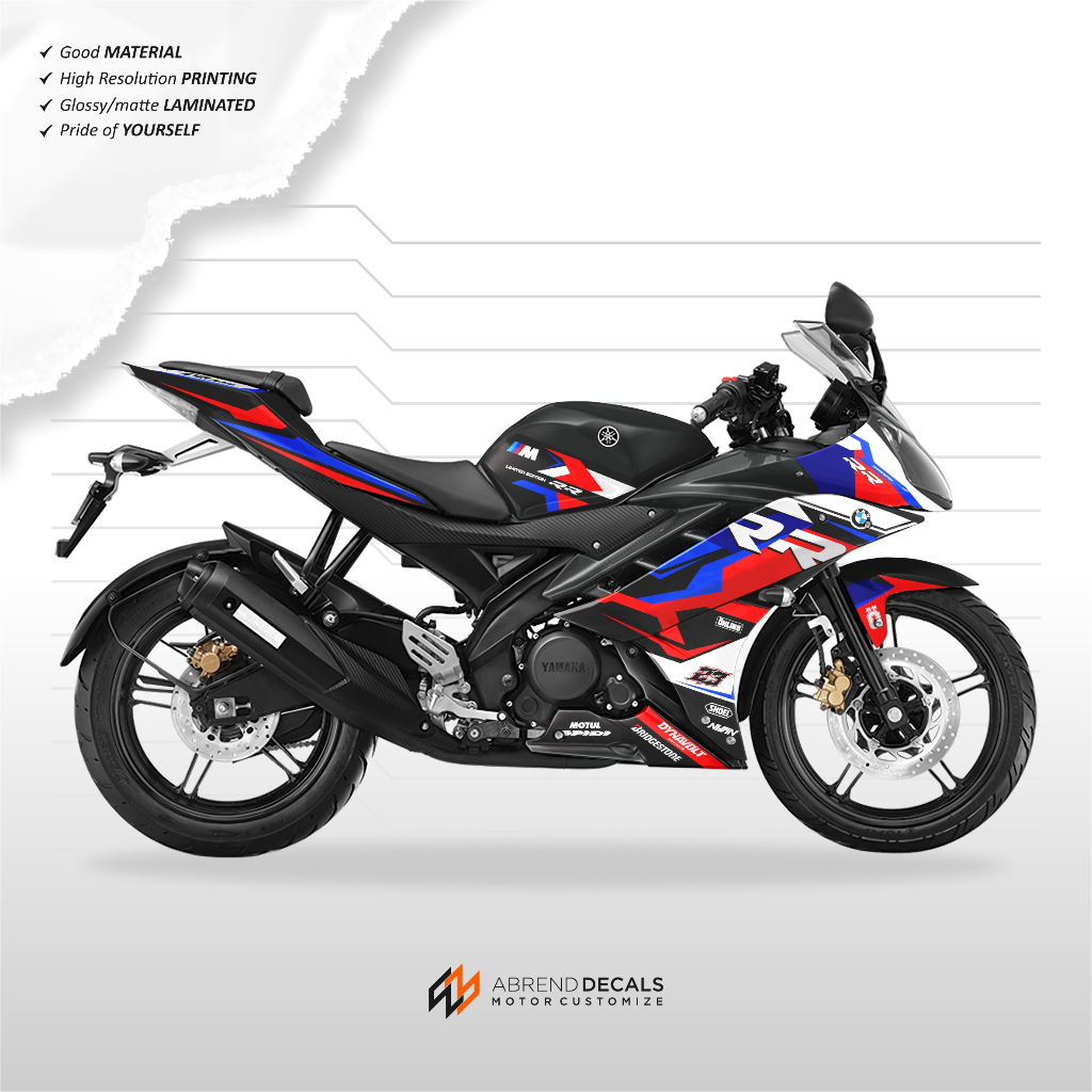 Jual STIKER R15 V2 BMW TRI COLOR / STRIPING YAMAHA R15 V2 GRAFIS DESIGN ...