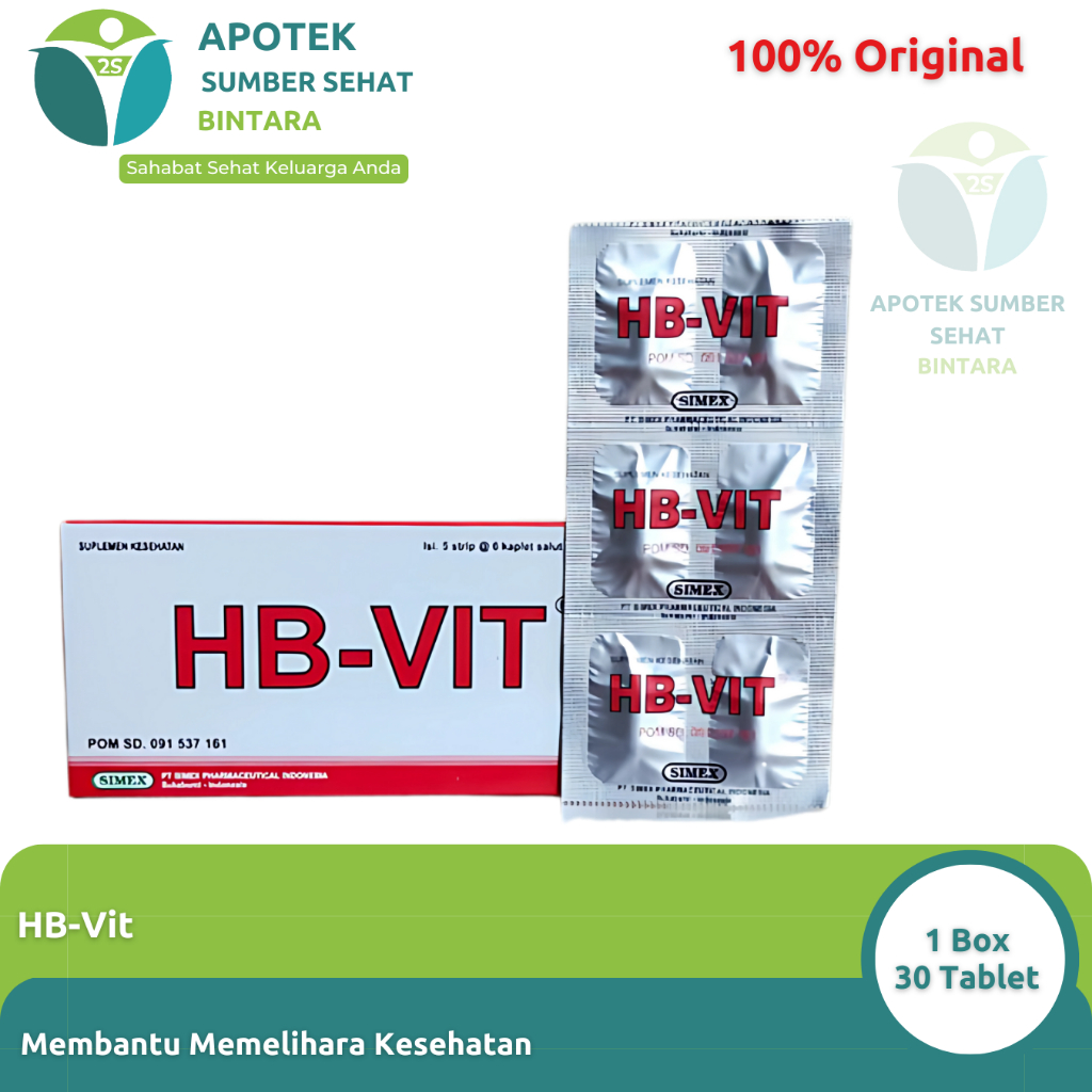 Jual [1 Box] HB Vit Tablet - Vitamin Tambah Darah | Shopee Indonesia