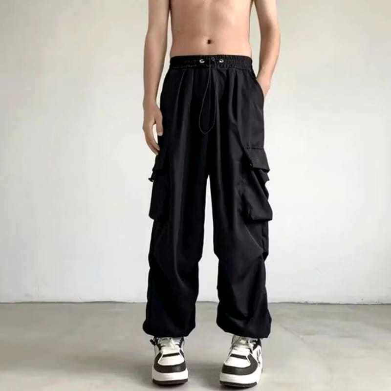 Jual Celana Cargo Gombrong Panjang pria wanita Streetwear - Korean Style Unisex Highwaist CARGO ...
